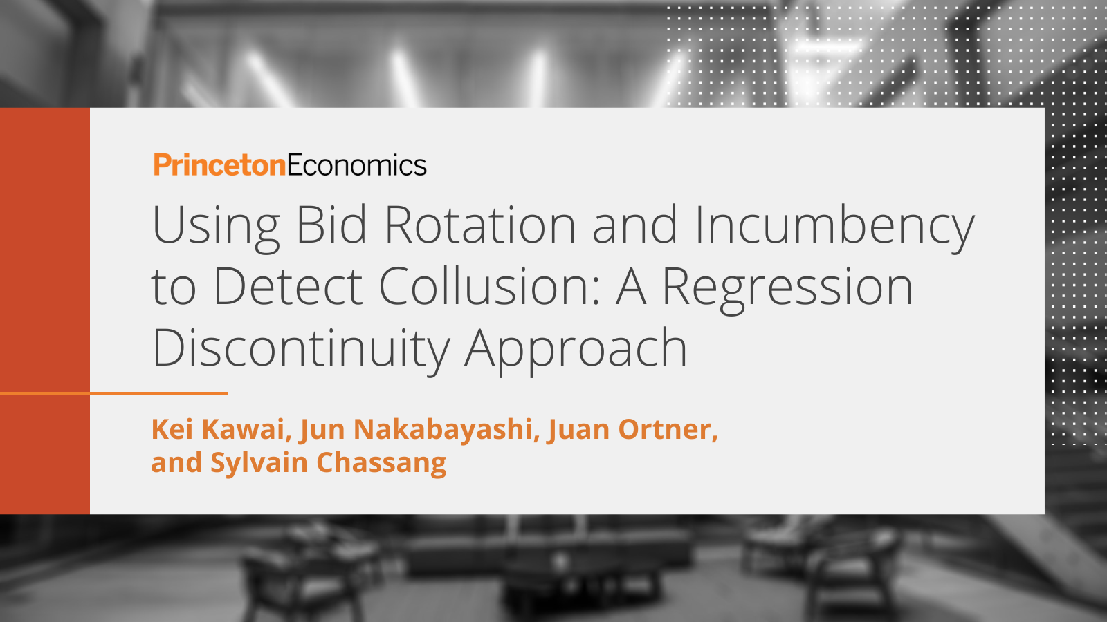 Using Bid Rotation and Incumbency to Detect Collusion: A Regression ... Using Bid Rotation and Incumbency to Detect Collusion: A Regression ...