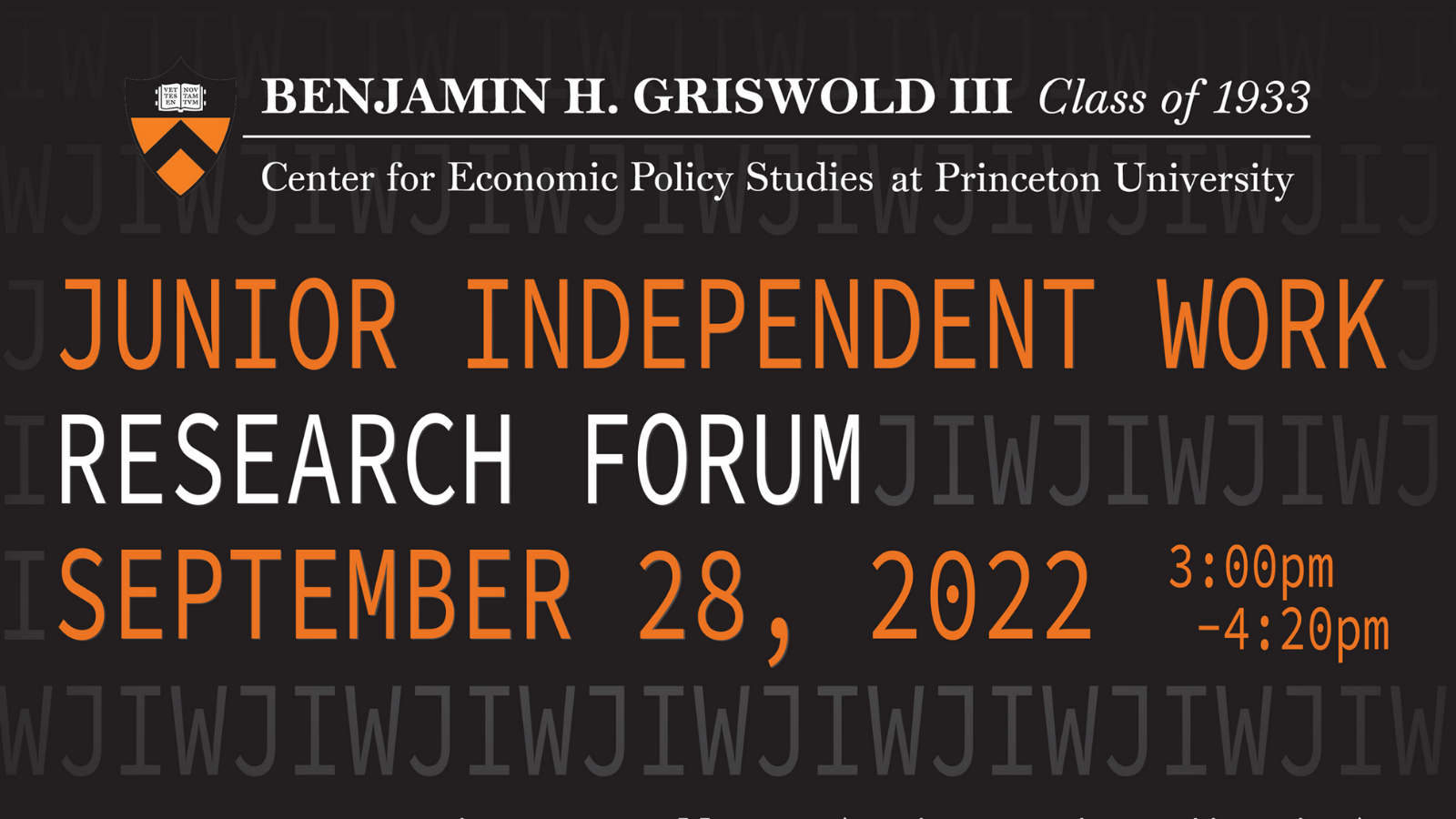 Join the Griswold Center for the 2022 Junior Independent Work (JIW ...